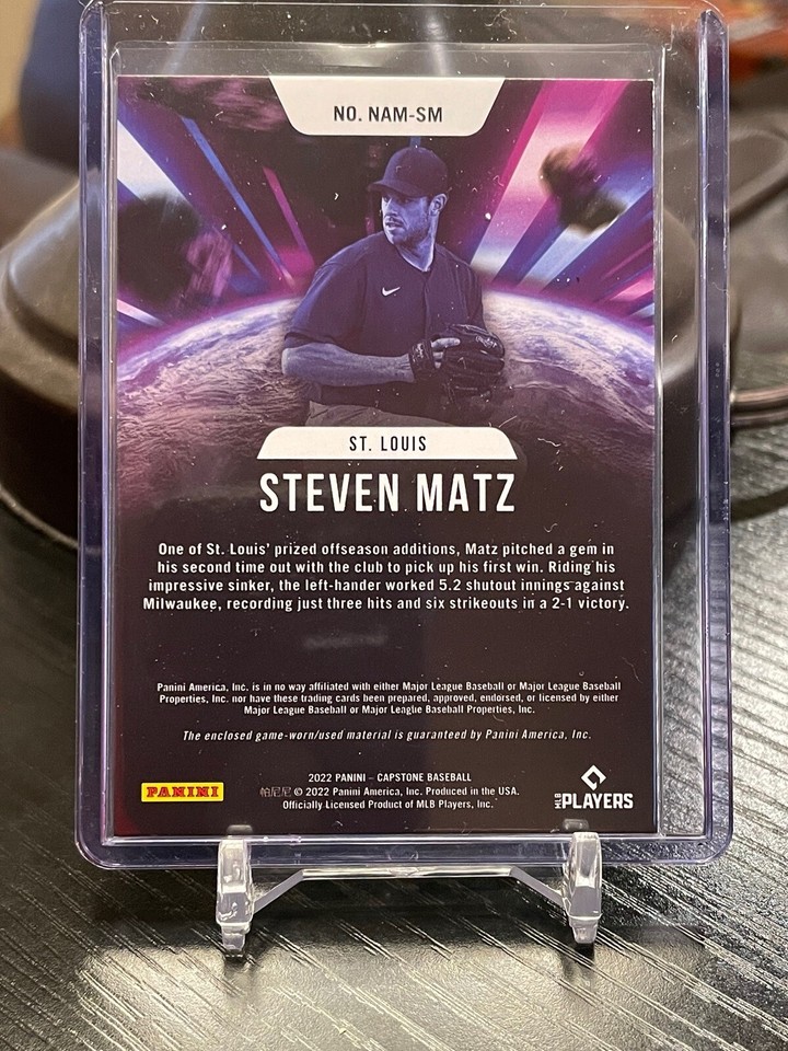 2022 Panini Capstone Steven Matz Game Worn Dual Patch Card MINT! | eBay