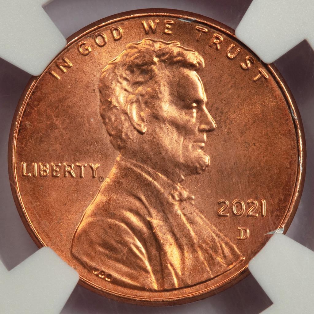 2021 NGC MS65 RD Defective Plating Shield Cent Mint Error Amazing ...