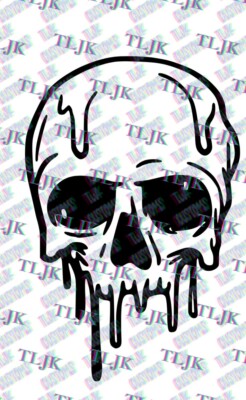Drip Skull Vinyl Decal Sticker | eBay