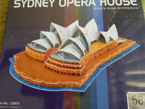 3D Sydney Opera House Puzzle - 'NEW' 58 Pieces LOTS OF FUN TO ASSEMBLE ...