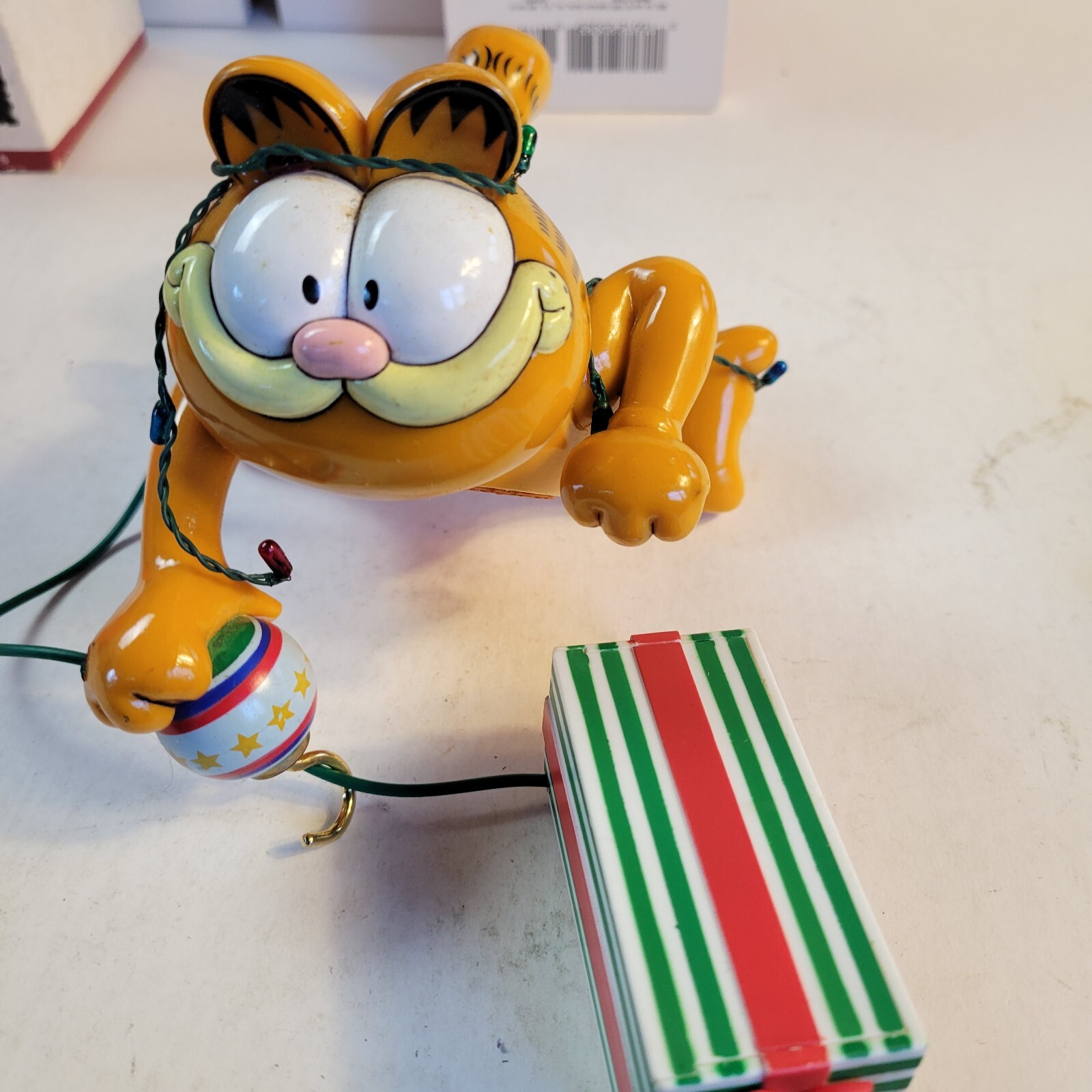 Vintage Enesco Garfield Light-Up Holiday Stocking Hanger 1978 Tested ...