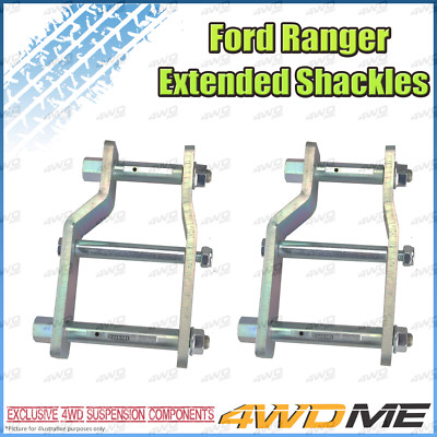 Ford Ranger PX2 PX3 XL XLT WILDTRAK 3.2L Pair Rear Extended Shackles 2 ...