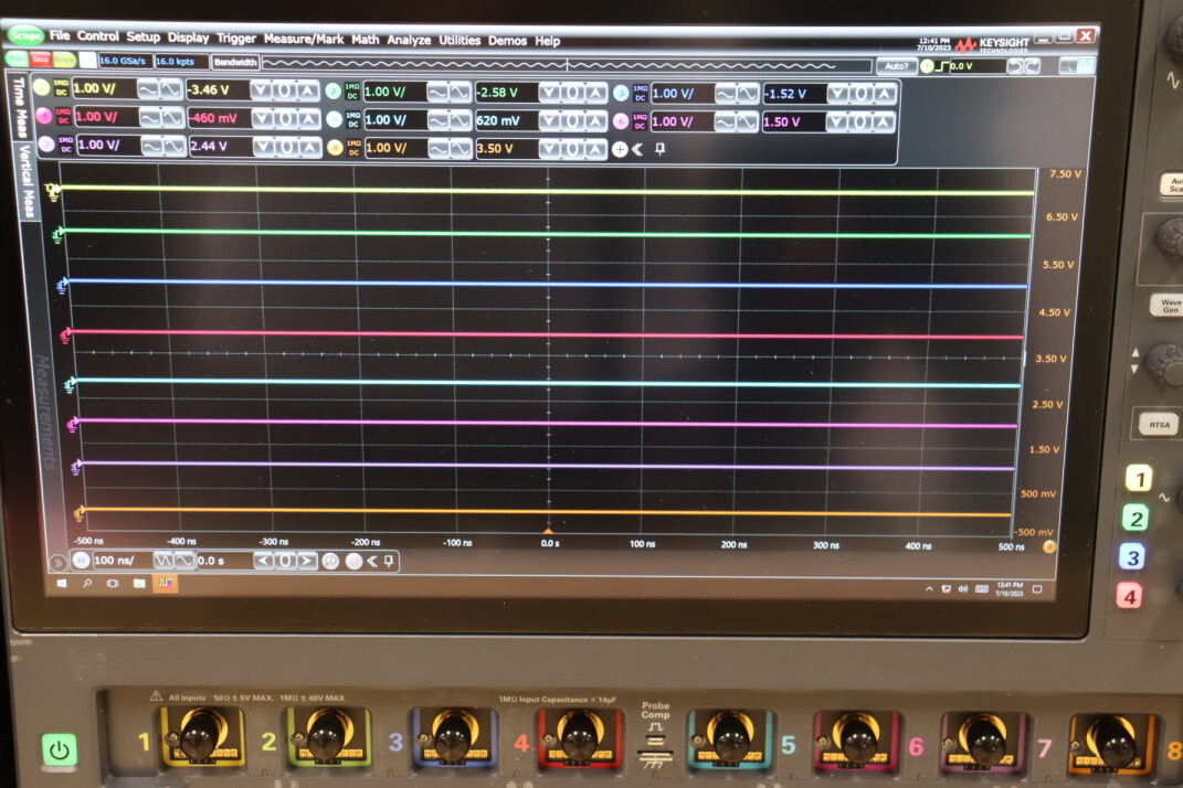 Keysight (Agilent) MXR608A 8 channel 6 GHz and 16 GSa/s sample ...
