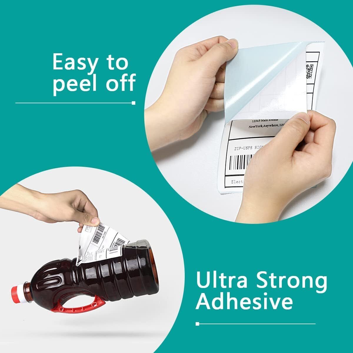 50 Large Plain White Sticky Self Adhesive Parcel Labels 150 x 100mm. 6 ...