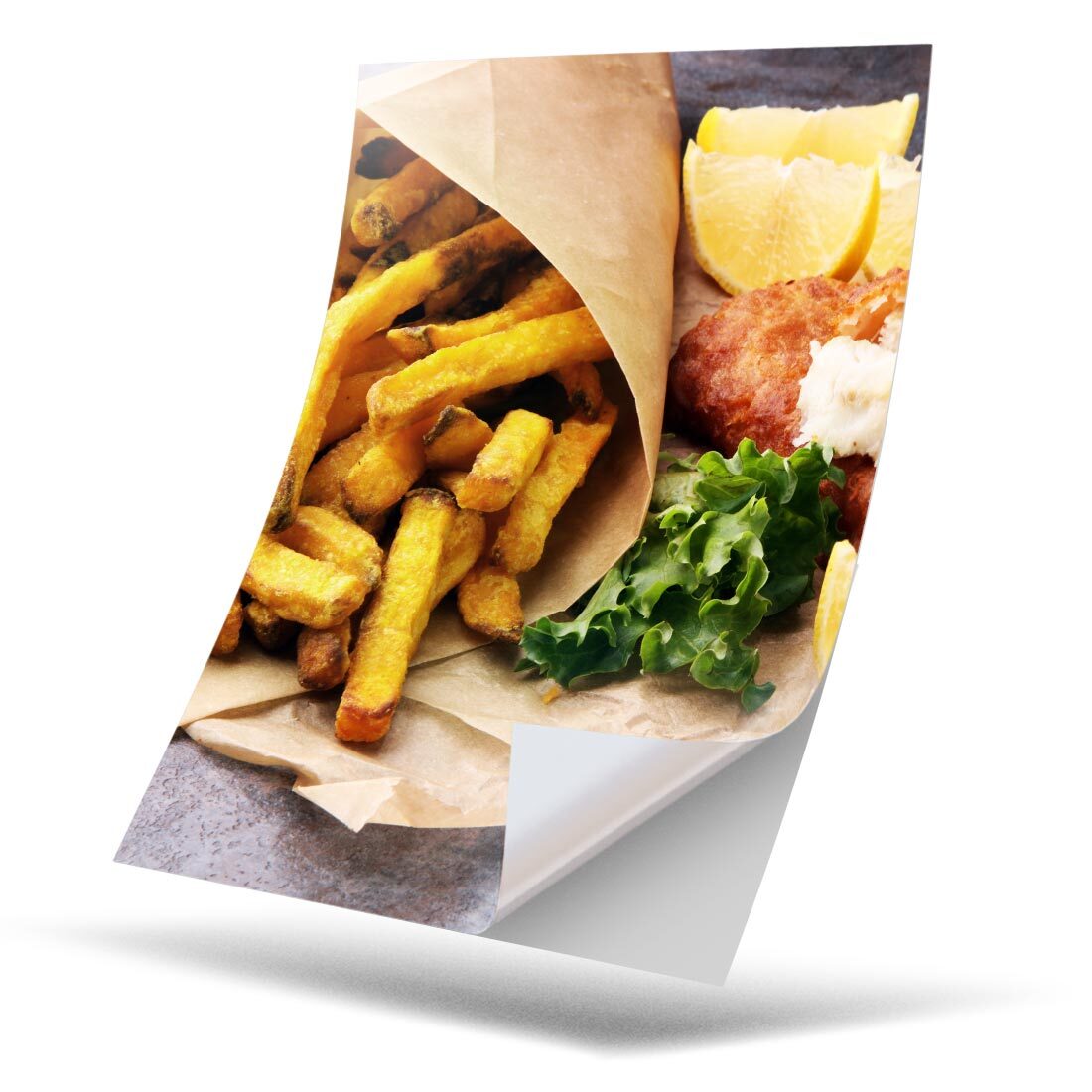 1 x Vinyl Sticker A4 - Tasty Fish Chips Food Takeaway #15887 | eBay UK