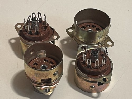 lot 4 NOS 9 Pin EBY mil-spec collared noval tube sockets 12AX7 AU7 | eBay