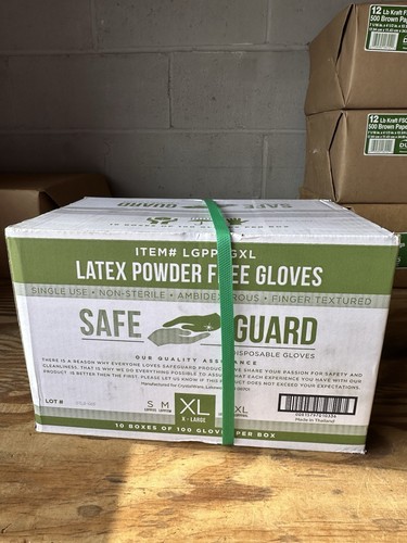 White Powder Free Latex Gloves XL 10/ 100 SEALED | eBay