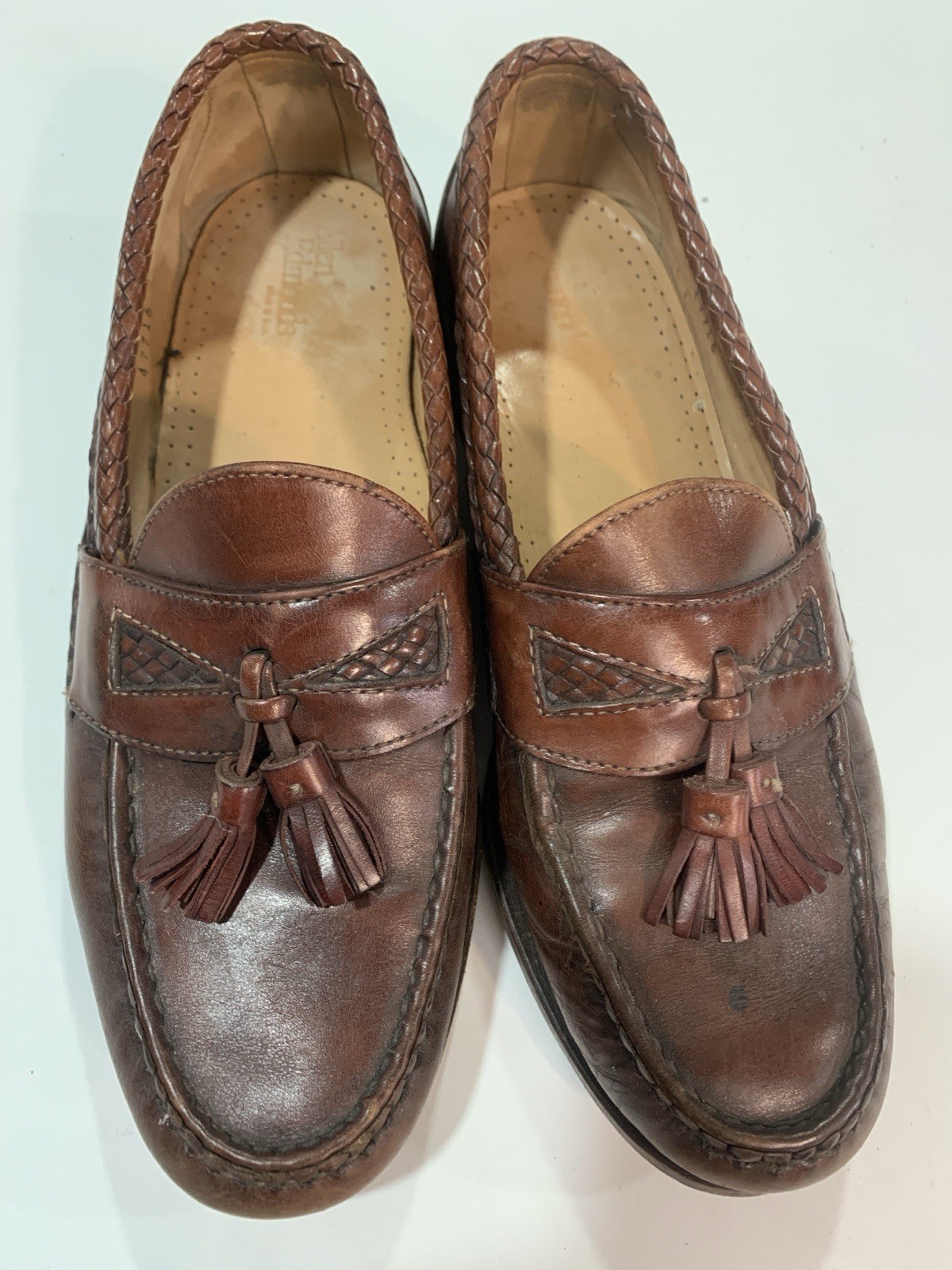 Allen Edmonds Maxfield Braided Tassel Loafers Brown 9… - Gem