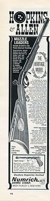 1965 Print Ad of Hopkins & Allen The Heritage Model Muzzle Loader ...