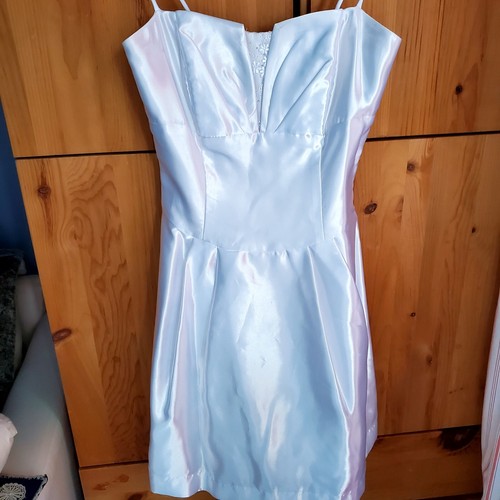 Gunne Sax By Jessica McClintock White Satin Formal Dress Size 3 | eBay UK