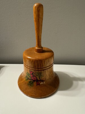 VTG Wooden Bell Music Box 6” Tall Plays Amazing Grace | eBay