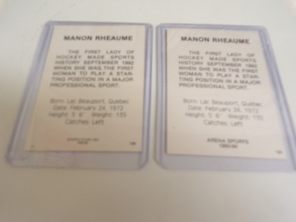 MANON RHEAUME 1993-94 Arena Sports GOLD FOIL ROOKIE RC #128-#106 Mint ...