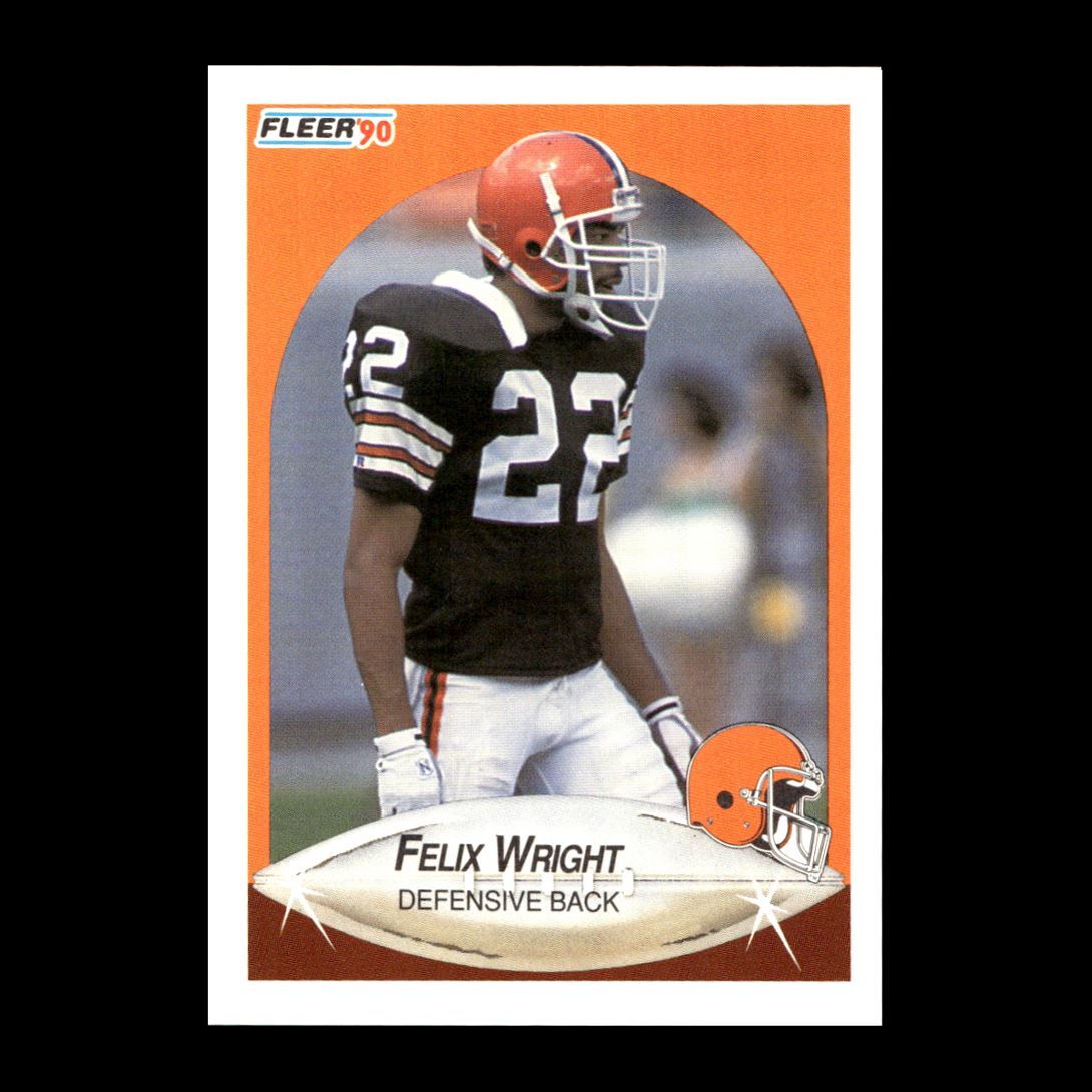 Felix Wright 1990 Fleer Cleveland Browns #60 R325A 59 | eBay