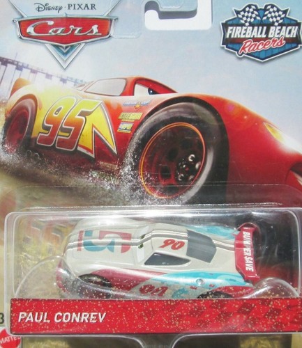2018 Disney Pixar Cars Paul Conrev Fireball Beach Racers 1:55 Scale Car ...