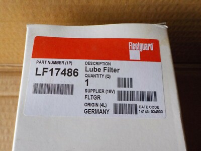 FLEETGUARD LF17486 LUBE FILTER Xref, P7502, P953329, | eBay