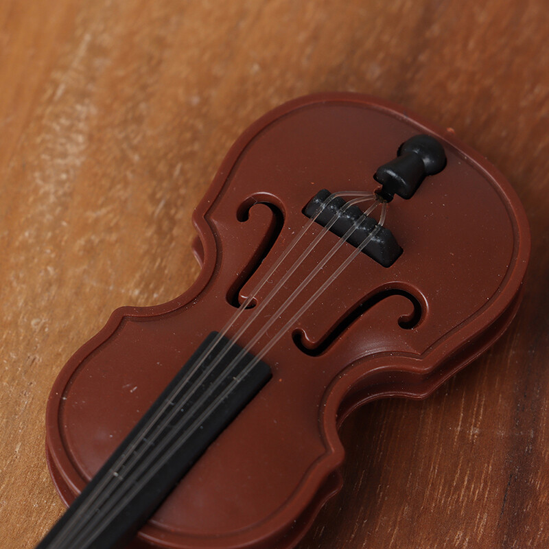 1 Set Mini Plastic Violin Dollhouse Decorative Crafts Music InstrumentB ...