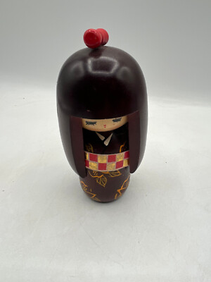 Japanese Kokeshi Geisha Doll Vtg Wooden Statue Figurine Sculpture ...