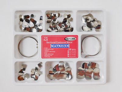 TOR VM Dental Matrix Bands Sectional Contoured Matrices Wedges Refill ...