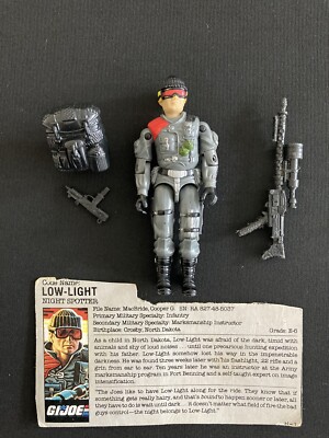 GI Joe 1986 "LOW-LIGHT" Figure w/ Filecard | eBay