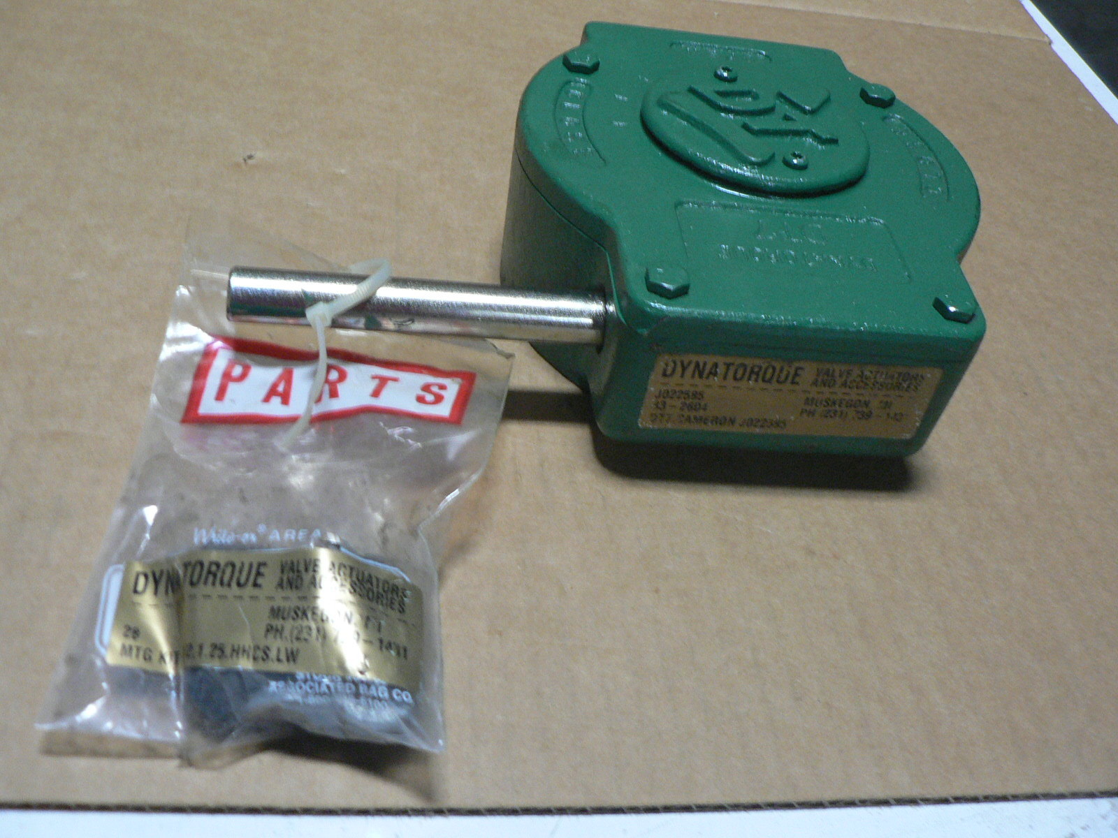 DYNATORQUE ACTUATORS DT7-33-2604 J022585 | eBay