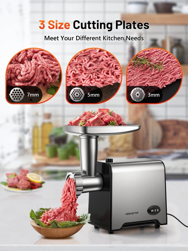 3000W Max Heavy Duty Electric Meat Grinder with Sausage Stuffer Maker ...
