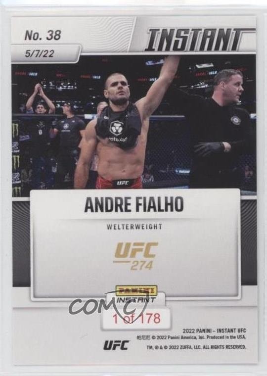 2022 Panini Instant UFC /178 Andre Fialho #38 ms9 | eBay