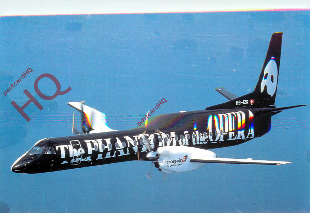 Picture Postcard_ CROSSAIR SAAB 2000 'PHANTOM OF THE OPERA' LIVERY (BAD ...