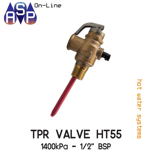 TPR VALVE HT55 - 1400KPA -1/2" BSP - SUITS ALL MAJOR BRANDS - ORIGINAL ...