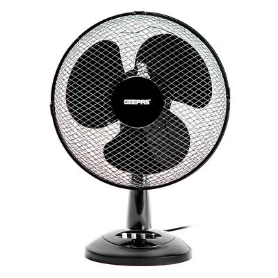 12-inch Table Fan Electric Portable Desktop 3 Speed Oscillating ...
