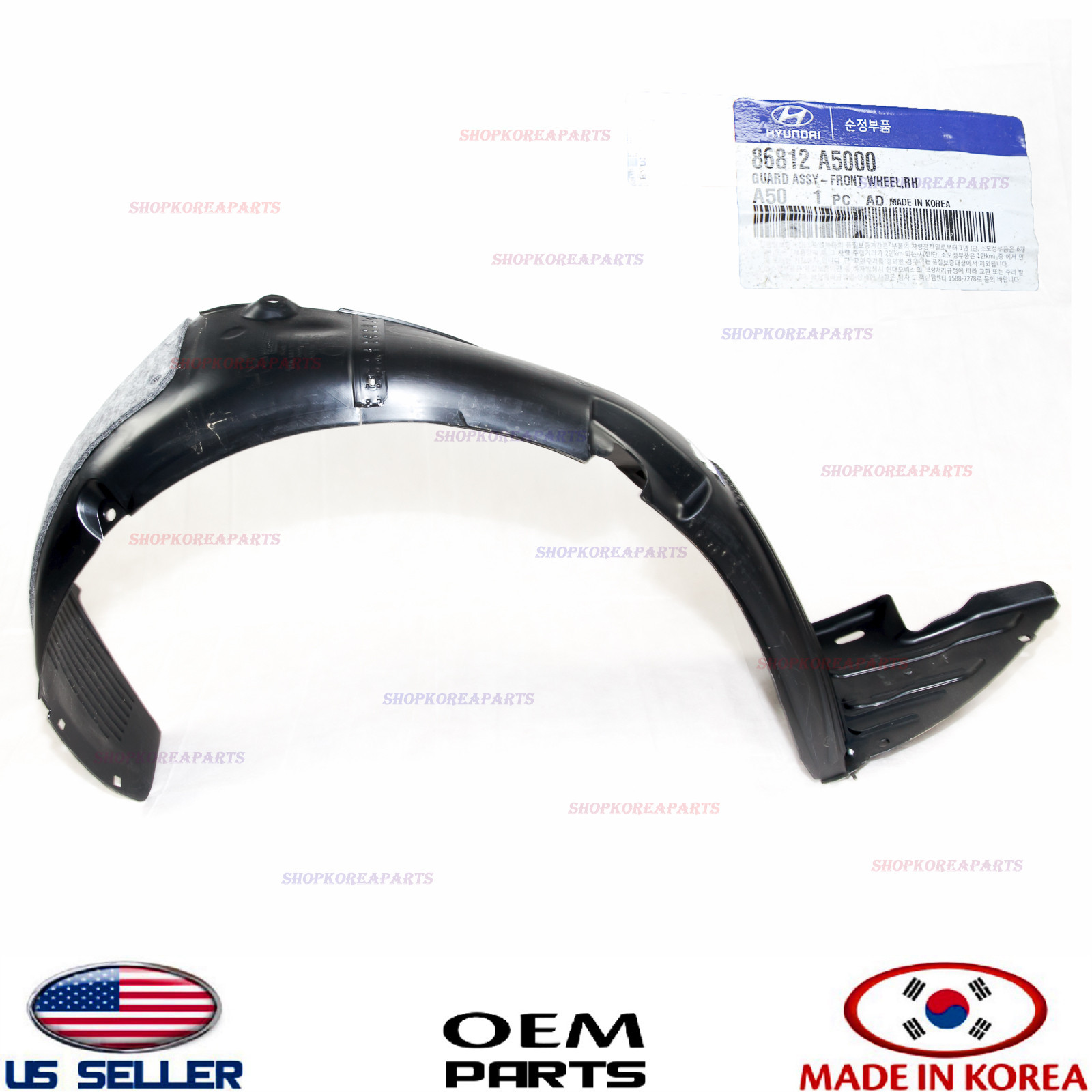 Genuine OEM Hyundai Guard ASSY Front Wheel Right 86812A5000 for sale ...