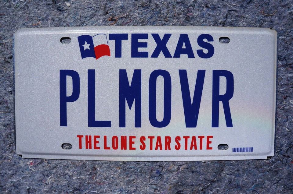 TEXAS Vanity License Plate - PLMOVR | eBay