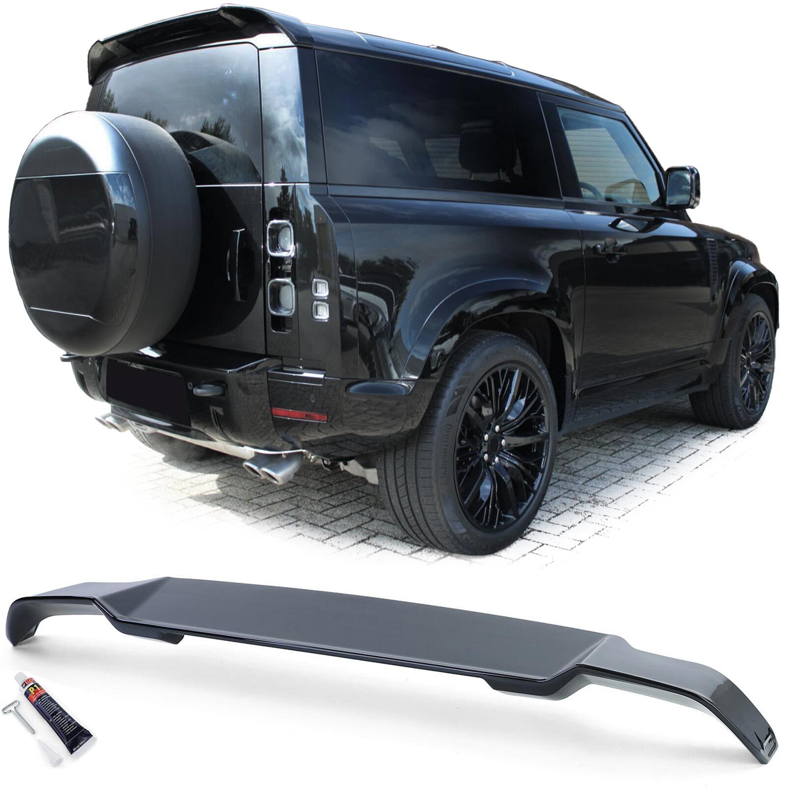 For Land Rover Defender L663 90 110 2019- Roof Spoiler Rear Spoiler ...