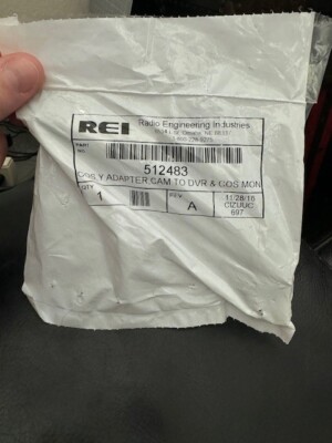 REI 512483 COS, Y Adapter CAM To DVR & COS Mon Cable Adapter New!!! | eBay
