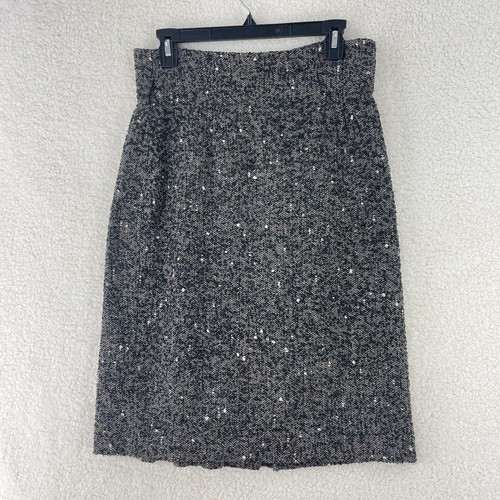 Classiques Entier Brown Tweed Wool Blend Lined A-Line Skirt Womens Size ...