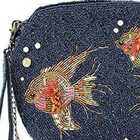 Mary Frances No Filter Fish Swim Blue Special Bag Aqua Beaded Handbag ...