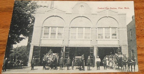 Flint Michigan Fire Department Station Firefighters Horse 1912 PC ...