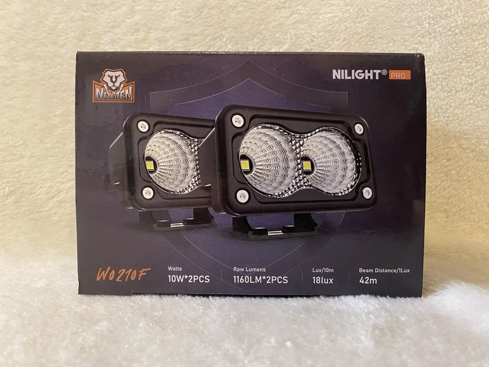 Nilight Motorcycle Led Pods 2PCS 3Inch Flood Light Led Offroad Fog ...