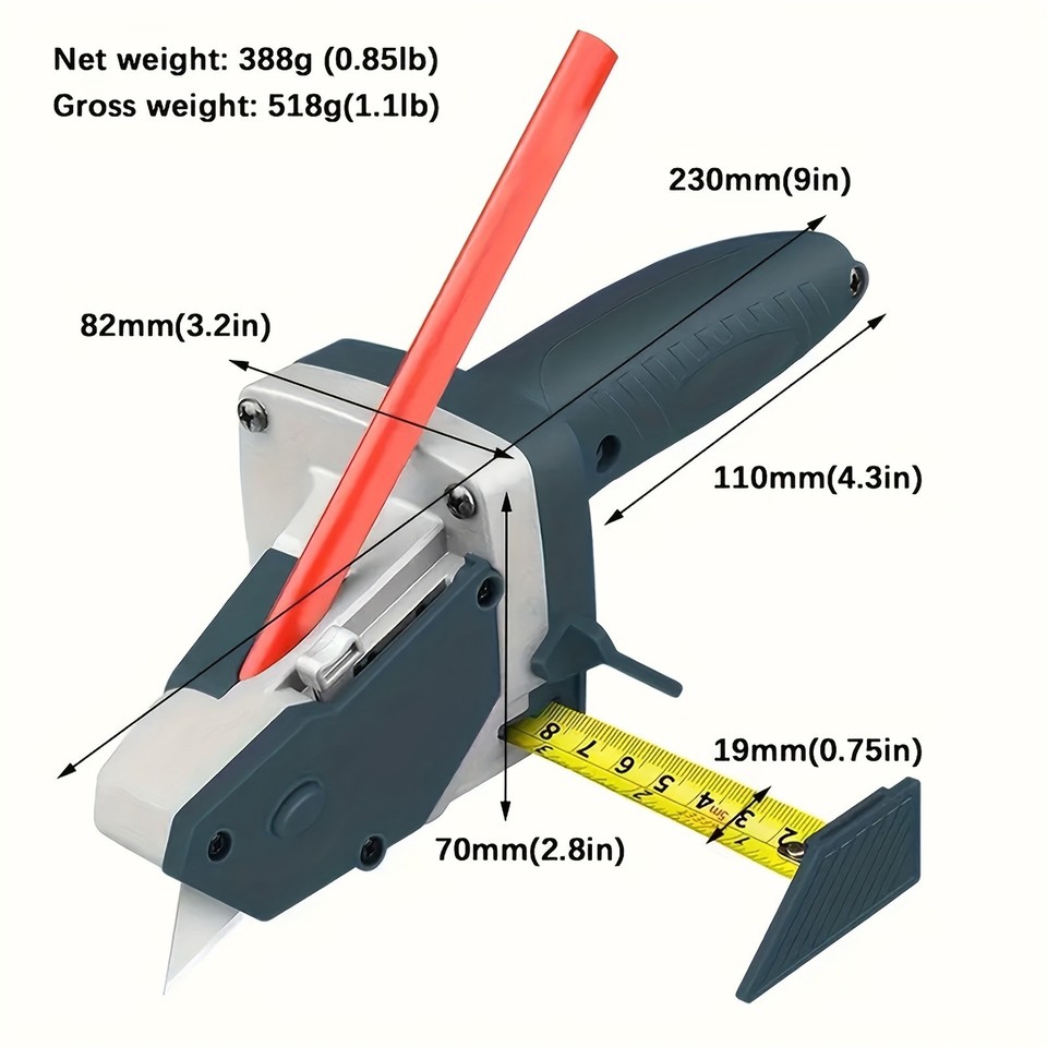 Multi-Function Cutting & Measuring Tool - Tape Measure for Circle ...
