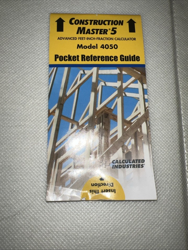 Construction Master 5 Calculator 4050 Construction-Math Calculations ...