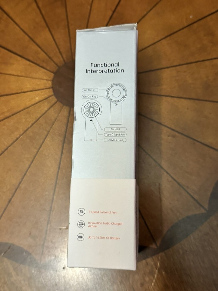 JISULIFE USB Rechargeable Personal Handheld Turbo Fan 16H Max Cooling ...