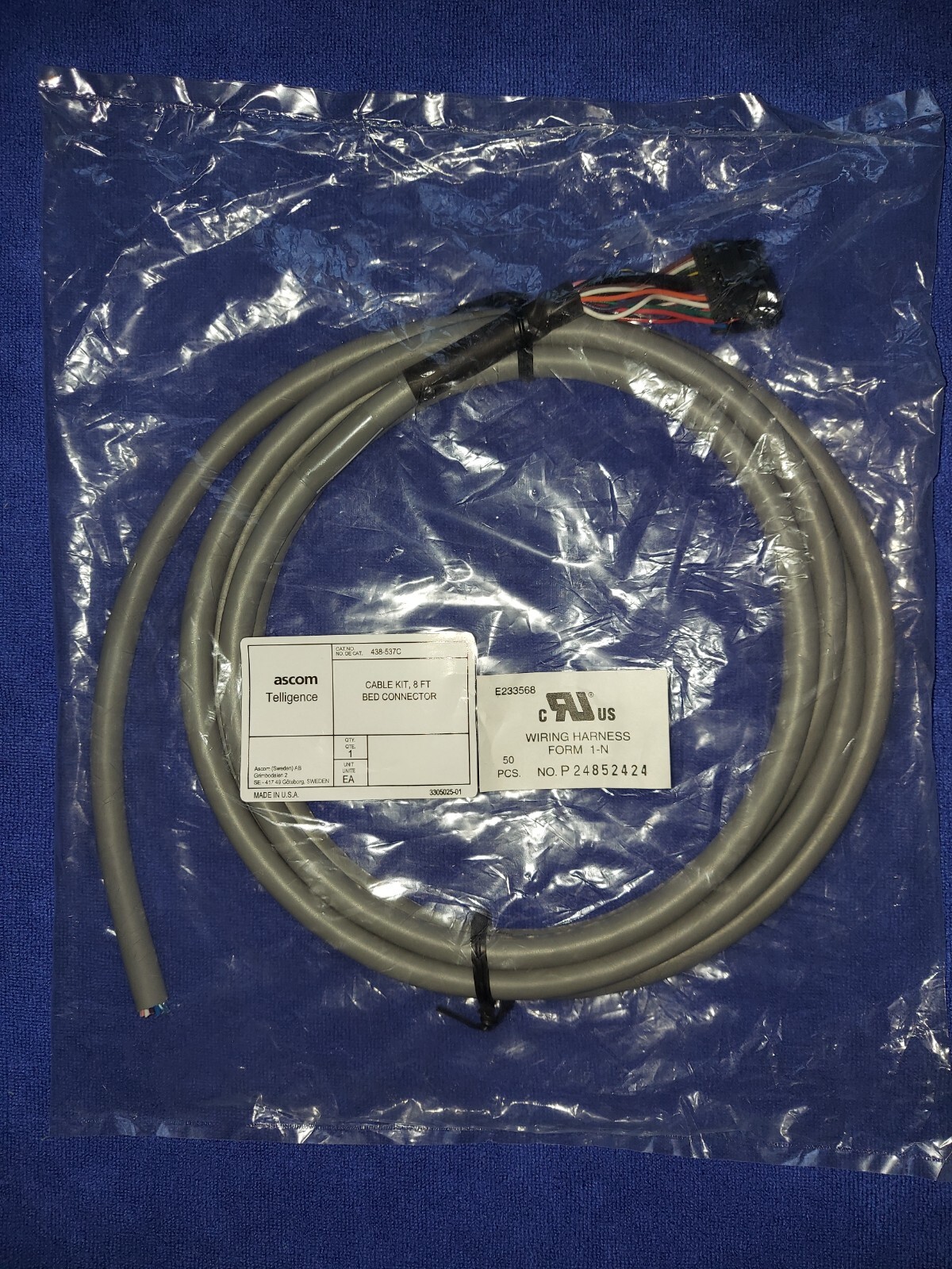 438-537C Bed Interface Cable for Ascom/GE Telligence & Dukane ProCare ...