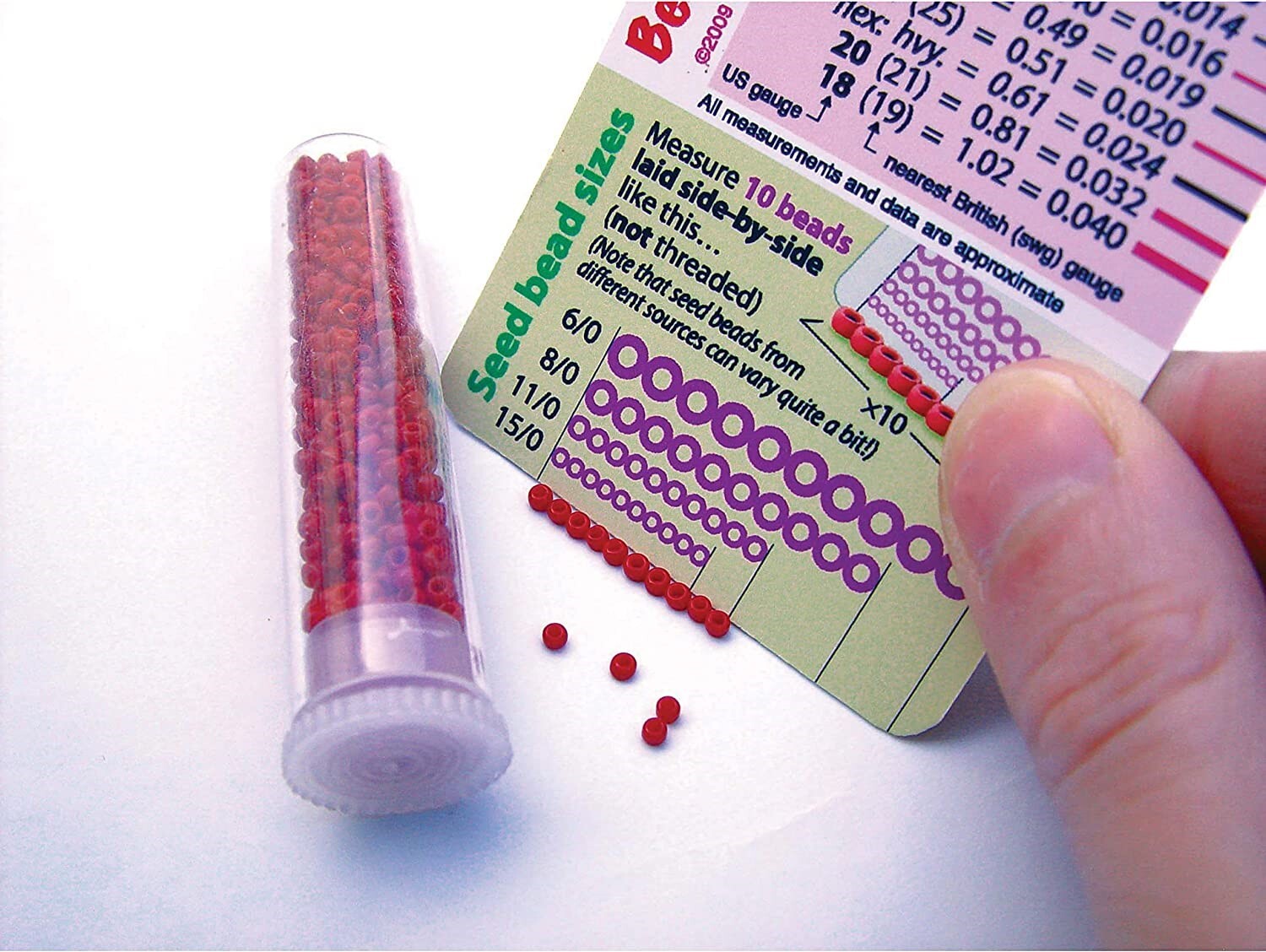 Bead Reference Card, 1 Oracle Wallet Beading Card for Bead Charts ...