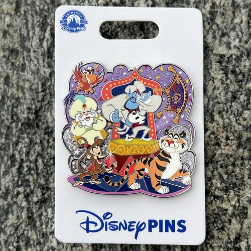 Disney Supporting Cast Aladdin Cluster Pin Genie Rajah The Sultan | eBay