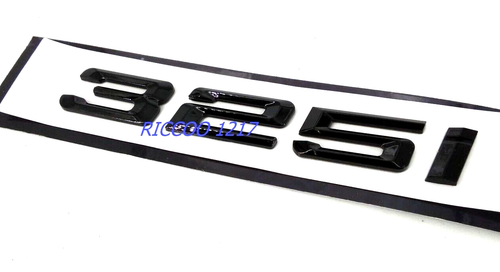 325i badge for BMW gloss black 15 x 2.2cm rounded letters new style | eBay