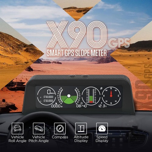 Car Digital GPS HUD Speedometer Inclinometer Compass Off-Road Slope ...