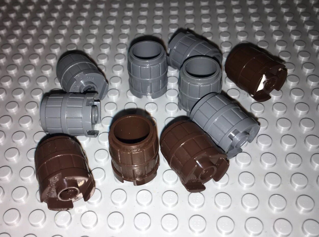 LEGO /10 “Wood” Barrels Part / Potter / Build Custom City / Pirate Ship ...