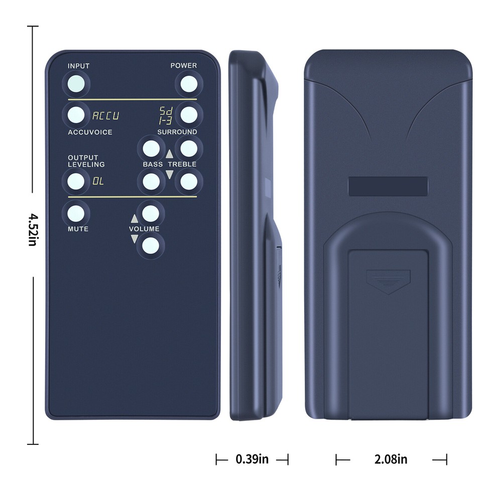 For ZVOX OMNI SoundBase Replacement Remote Control AV200 AV205 ZVOX 670 ...