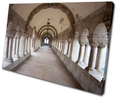 Architecture White Arch Corridor SINGLE TOILE murale ART Photo Print | eBay