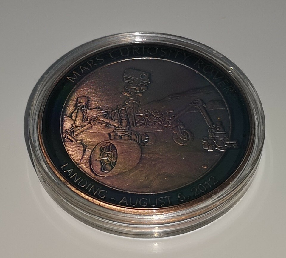 NASA MARS Rover Landing Coin Space Program Bronze Sci Fi Science Moon ...