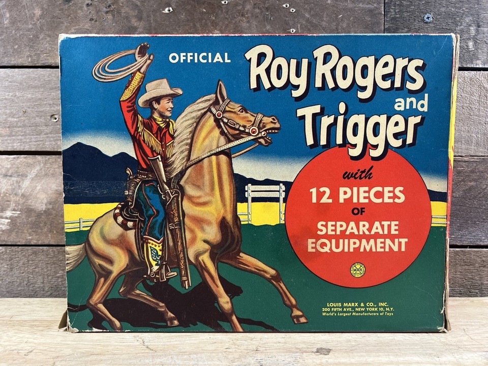Vintage Roy Rogers & Trigger Louis Marx & Co. Plastic Toy Horse Cowboy ...